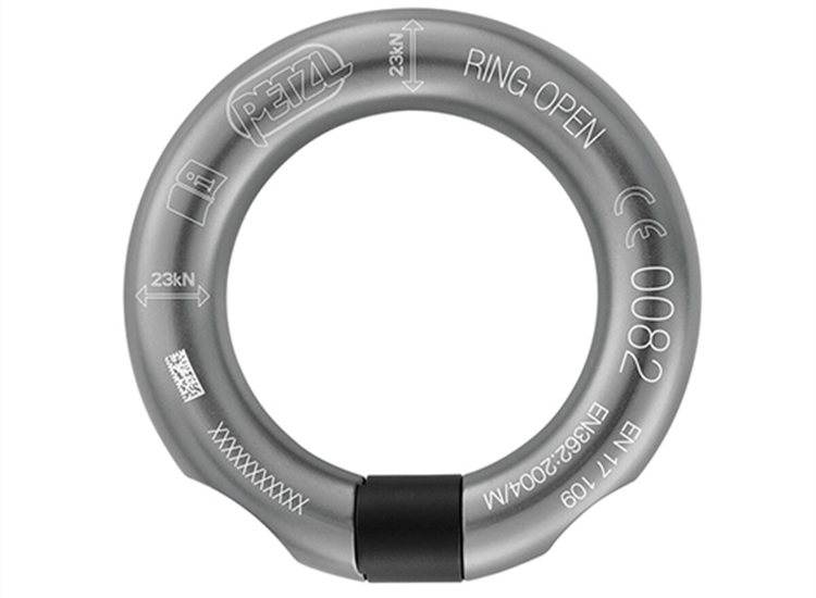 Petzl, RING OPEN Multidirectional Gated Ring, Anthracite - CSS Worksafe ...